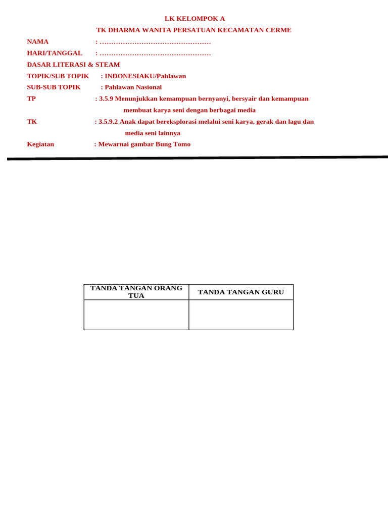 LK & Loose Part SM 1 MG 8 Hari 1 | PDF
