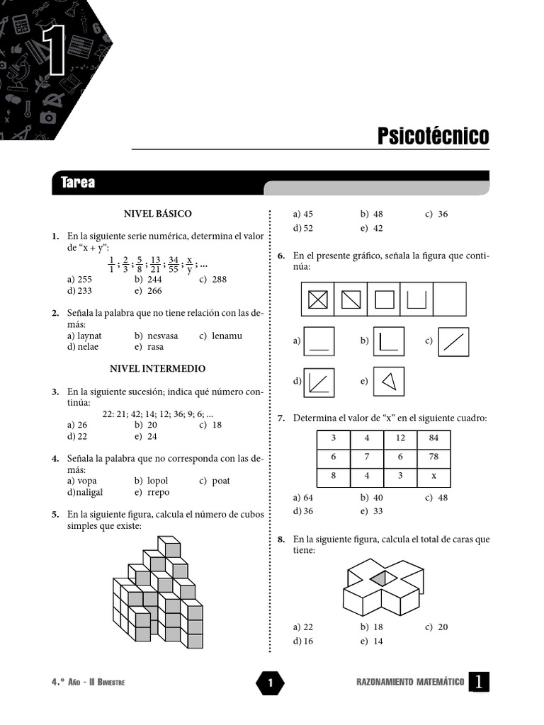 Tarea RM Y QUÍMICA 4°año | PDF