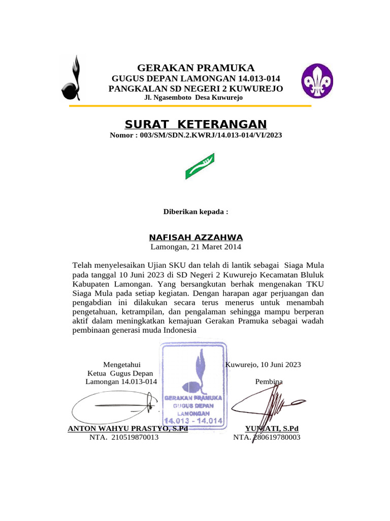 Piagam Tku, (Mula, Bantu, Dan Tata) | PDF