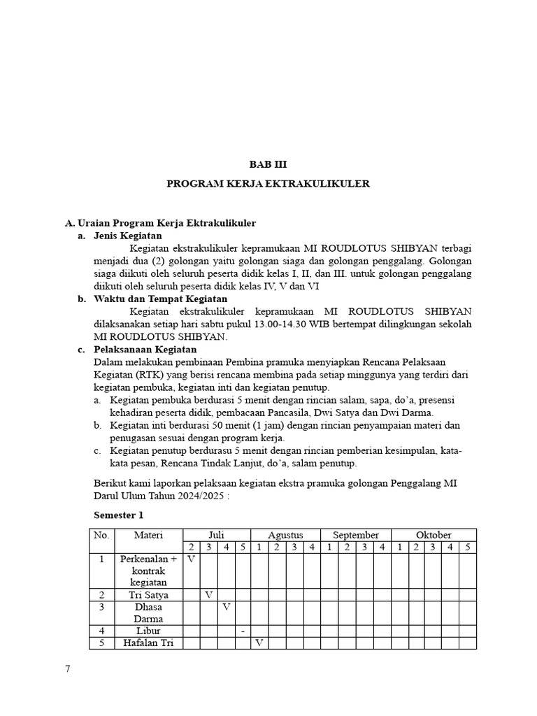 24-25 - Program Pramuka | PDF