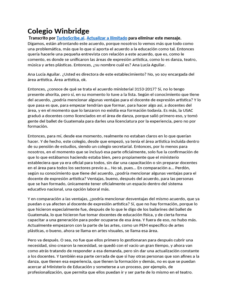 Colegio Winbridge | PDF