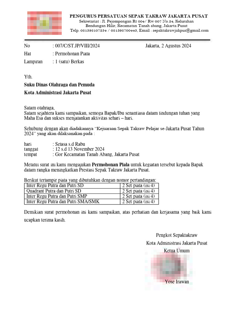 Proposal Takraw Untuk Ke Milo Indonesia | PDF