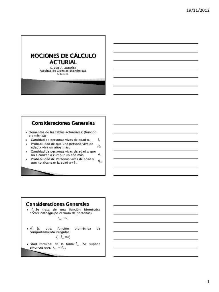 Elementos de Tablas Actuariales | PDF | Matemáticas Aplicadas | Matemáticas