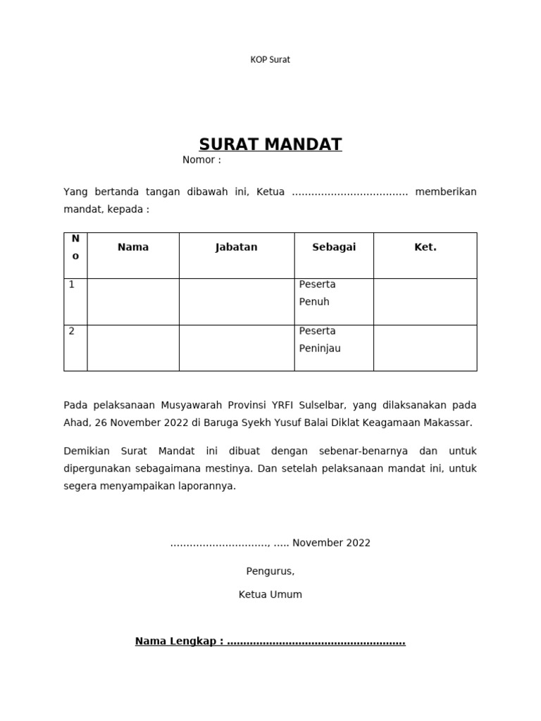 Mandat MUSPROV | PDF