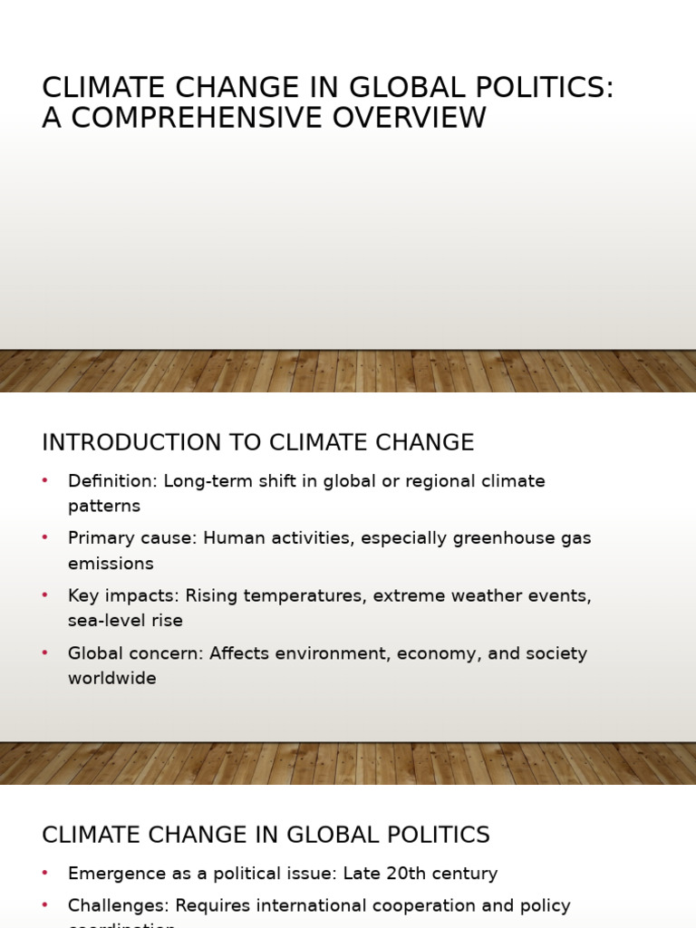 Climate Change in Global Politics A Comprehensive Overview | PDF ...