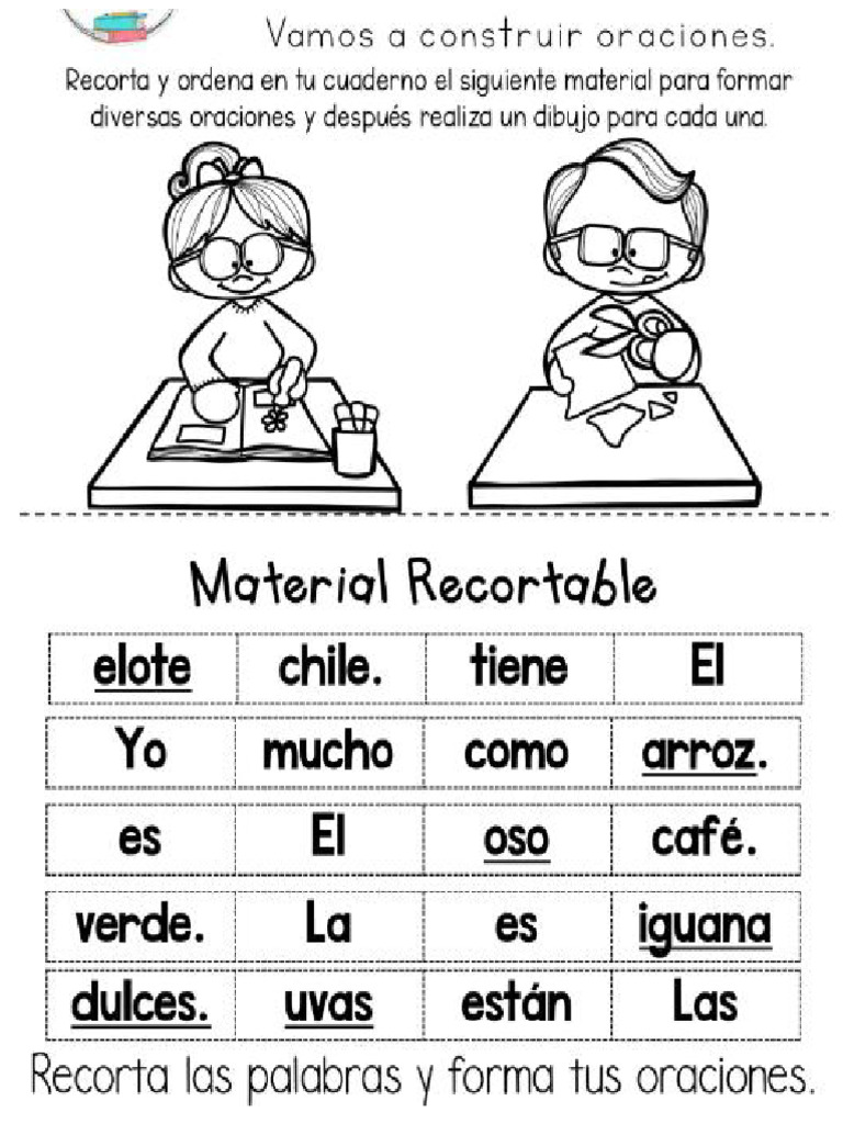 Ordena, Lee y Pega Oraciones | PDF