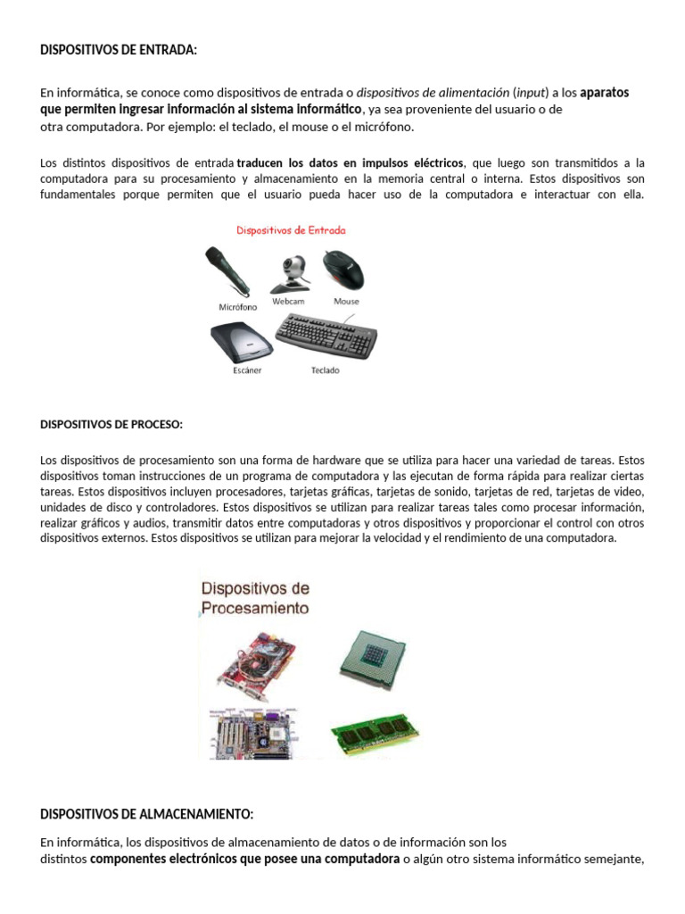 Dispositivos de Entrada | PDF