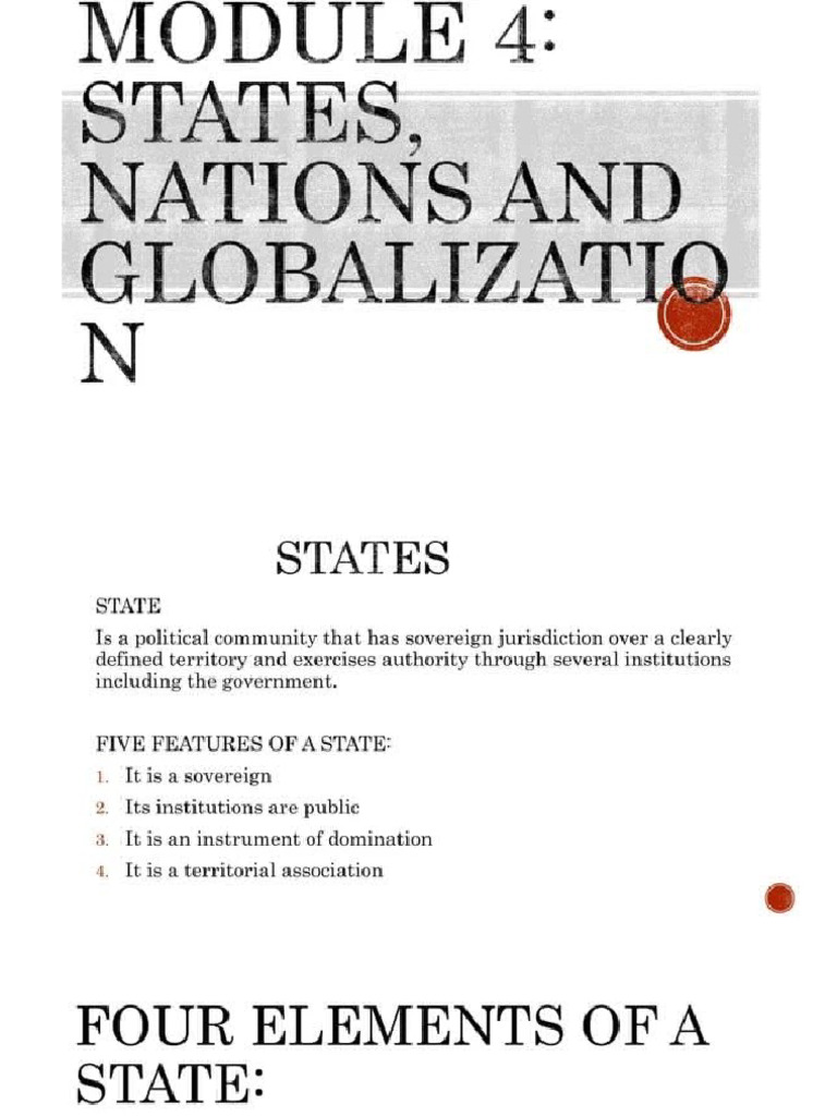 Lesson 4 PPG State Nation Globalization | PDF