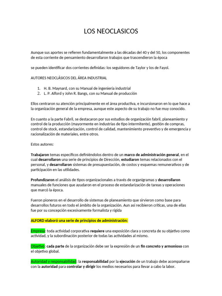 Los Neoclasicos | PDF