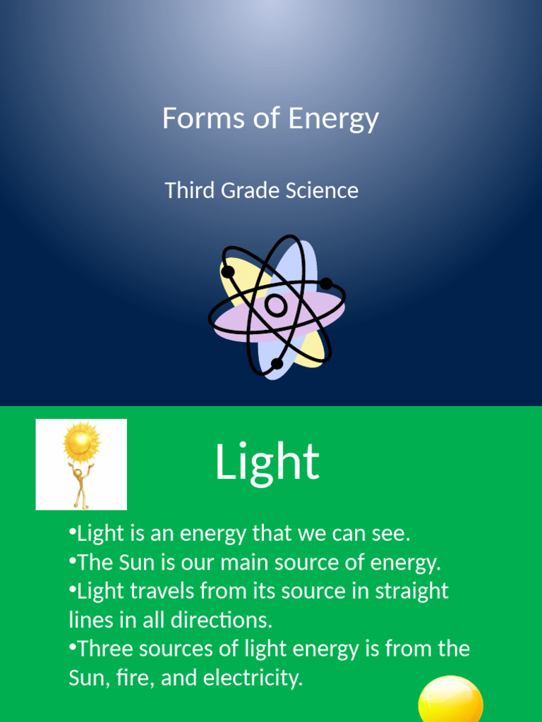 Forms of Energy: Third Grade Science | PDF