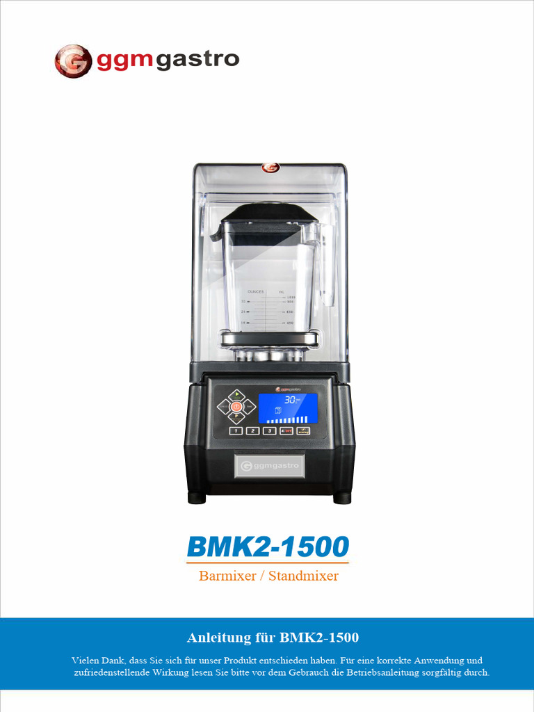 De Bmk2-1500 Manual | PDF