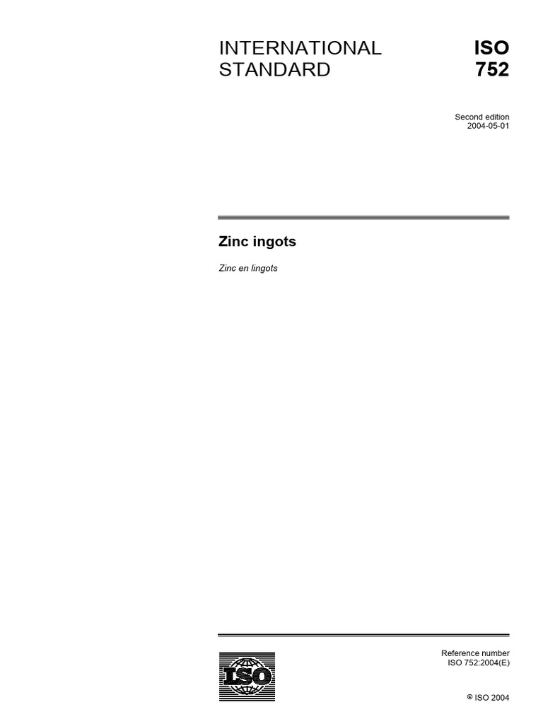 Iso 752-2004 | PDF