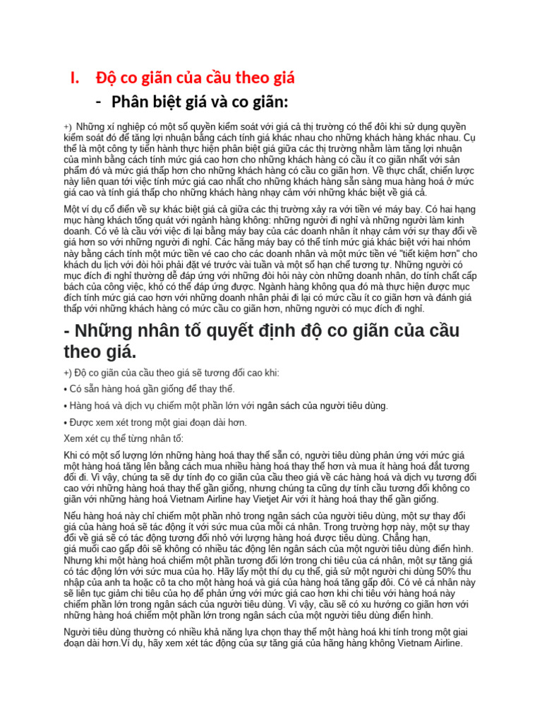 Đ Co Giãn Và Giá | PDF