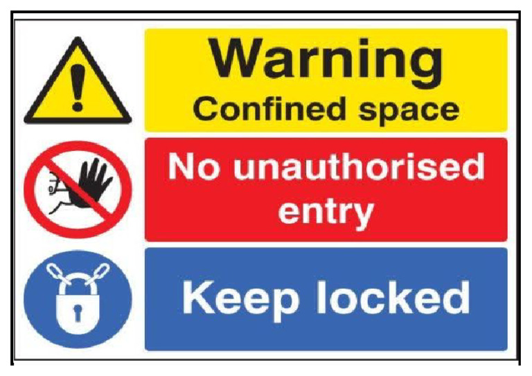 A3 - Warning Confined On Unauthorized Entry Keep Lock | PDF