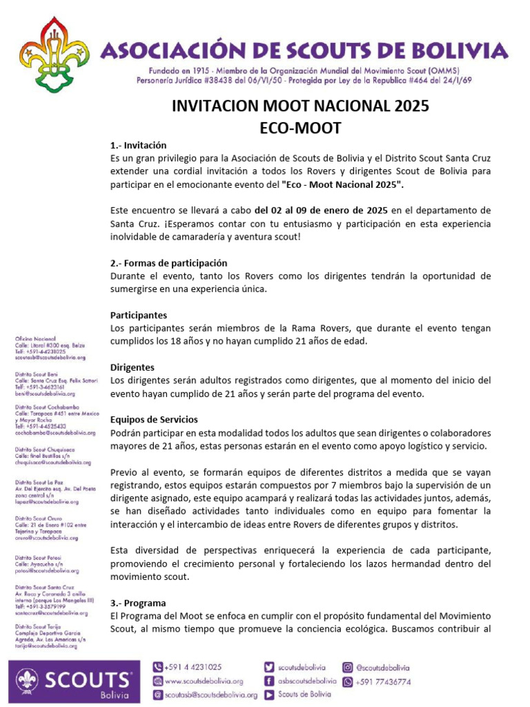 1er CIRCULAR ECOMOOT 2025 | PDF