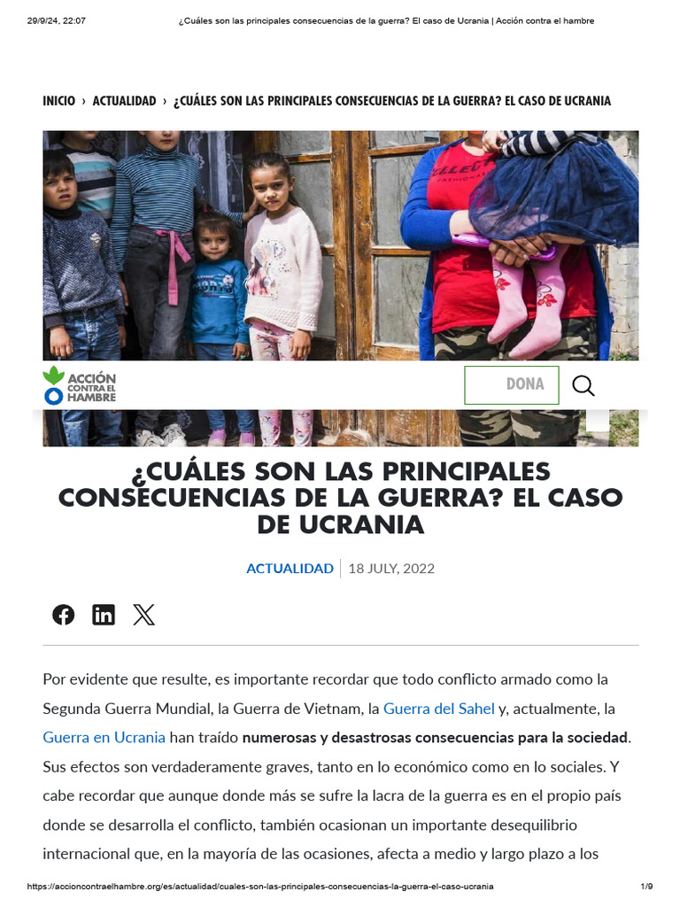 Consecuencias de la Guerra en Ucrania | PDF | Ucrania | Política