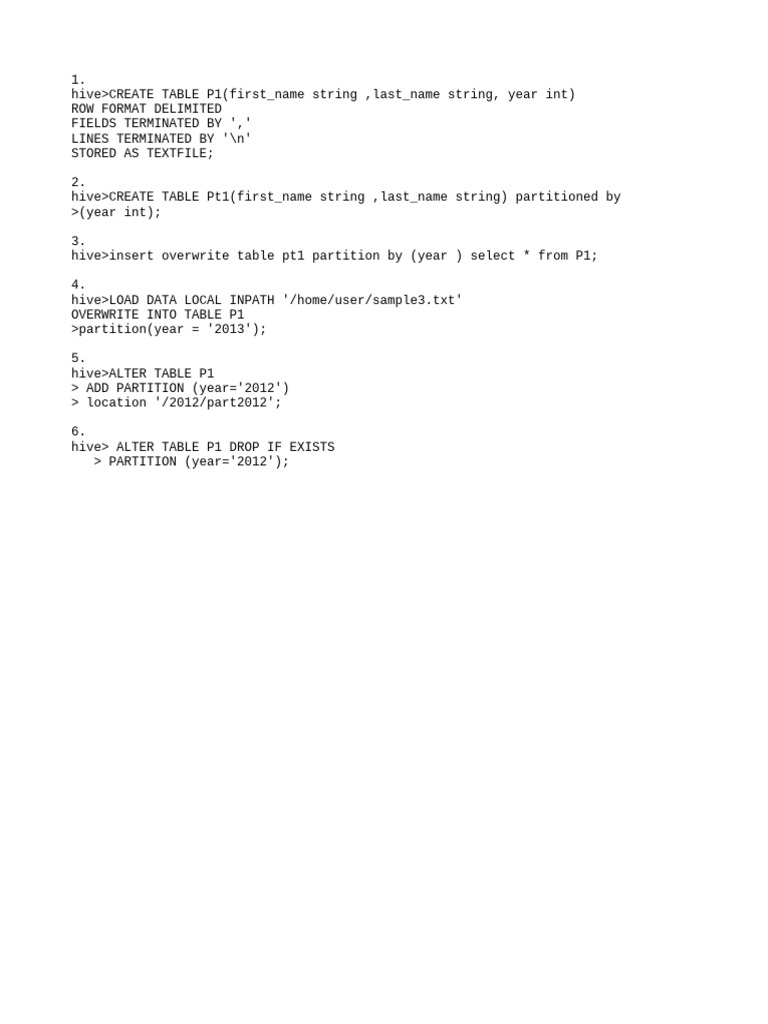 Hive Partitioning | PDF