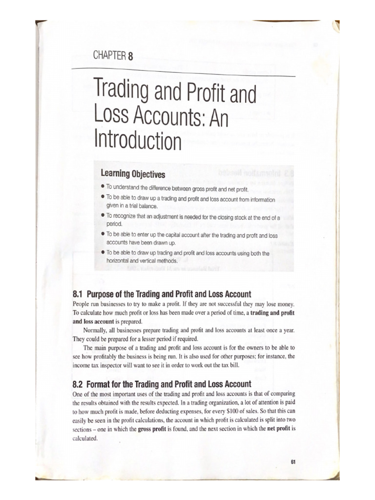 INCOME STATEMENT (Trading and Profit and Loss) Lesson Notes | PDF
