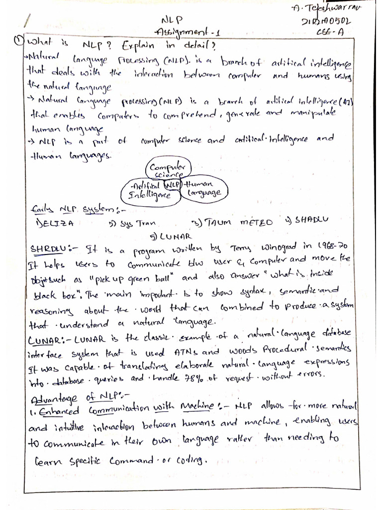 502 NLP Assignment 1 | PDF