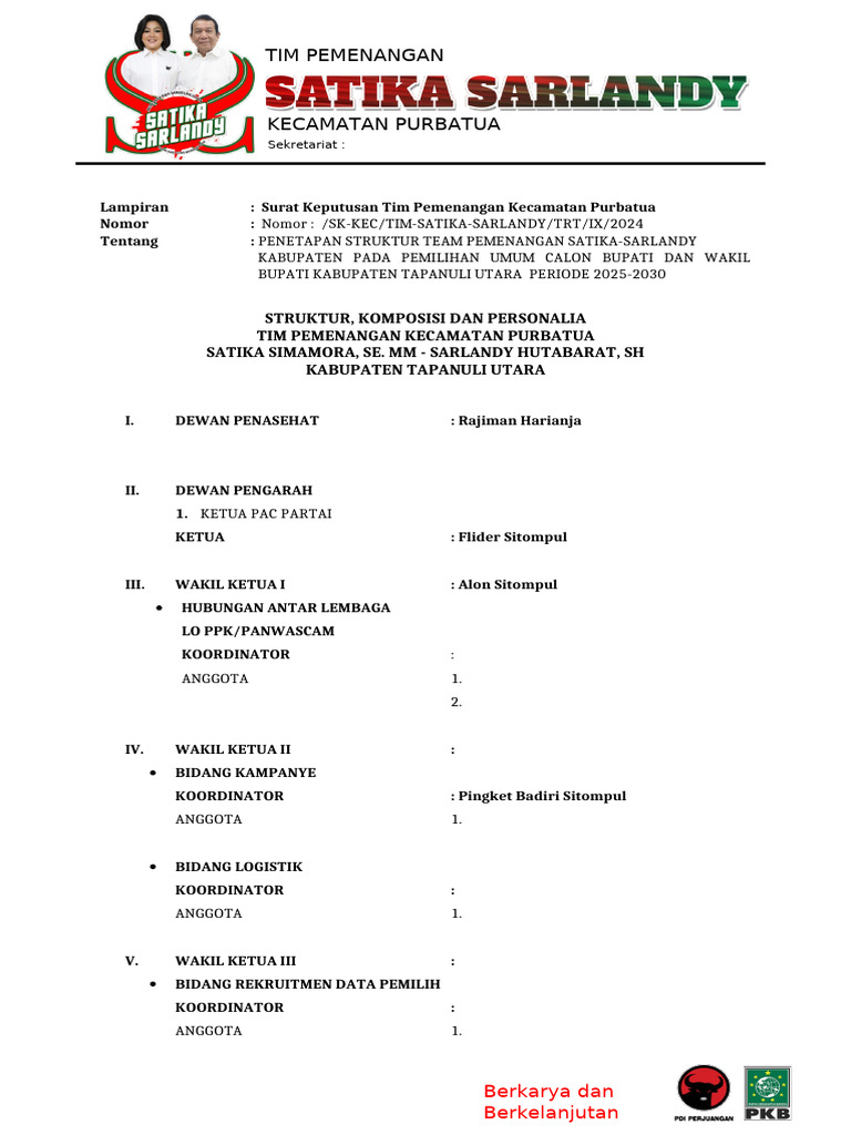 STRUKTUR TIM TARUTUNGdocx | PDF