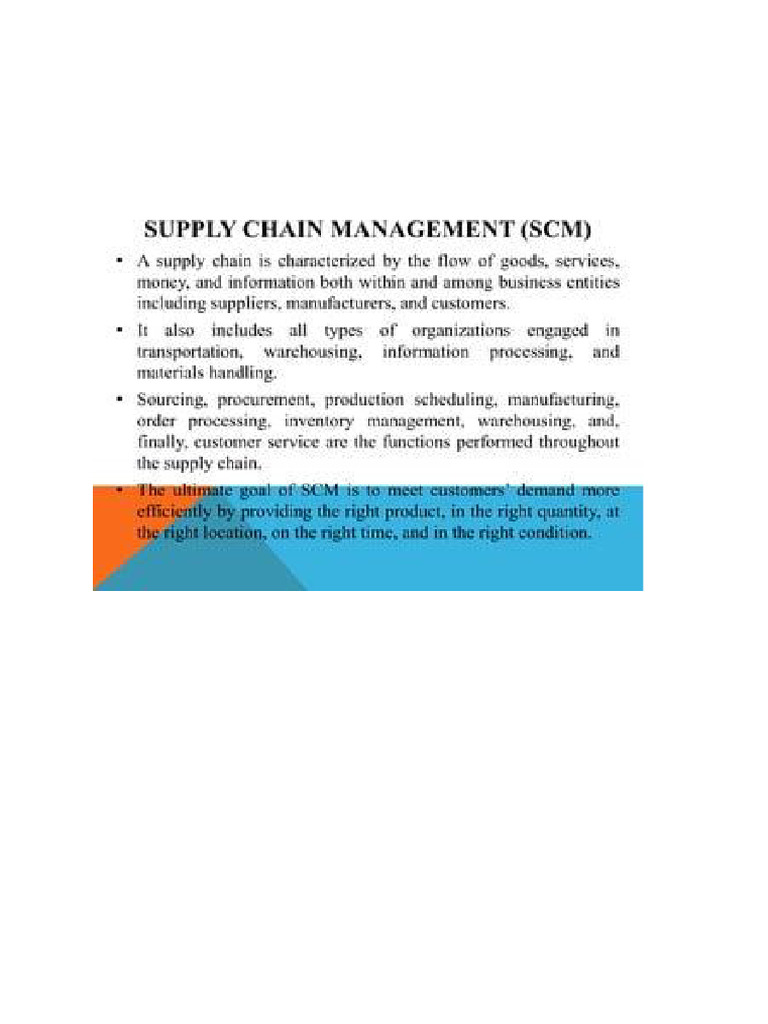 SCM PPT Page Unit 1 | PDF