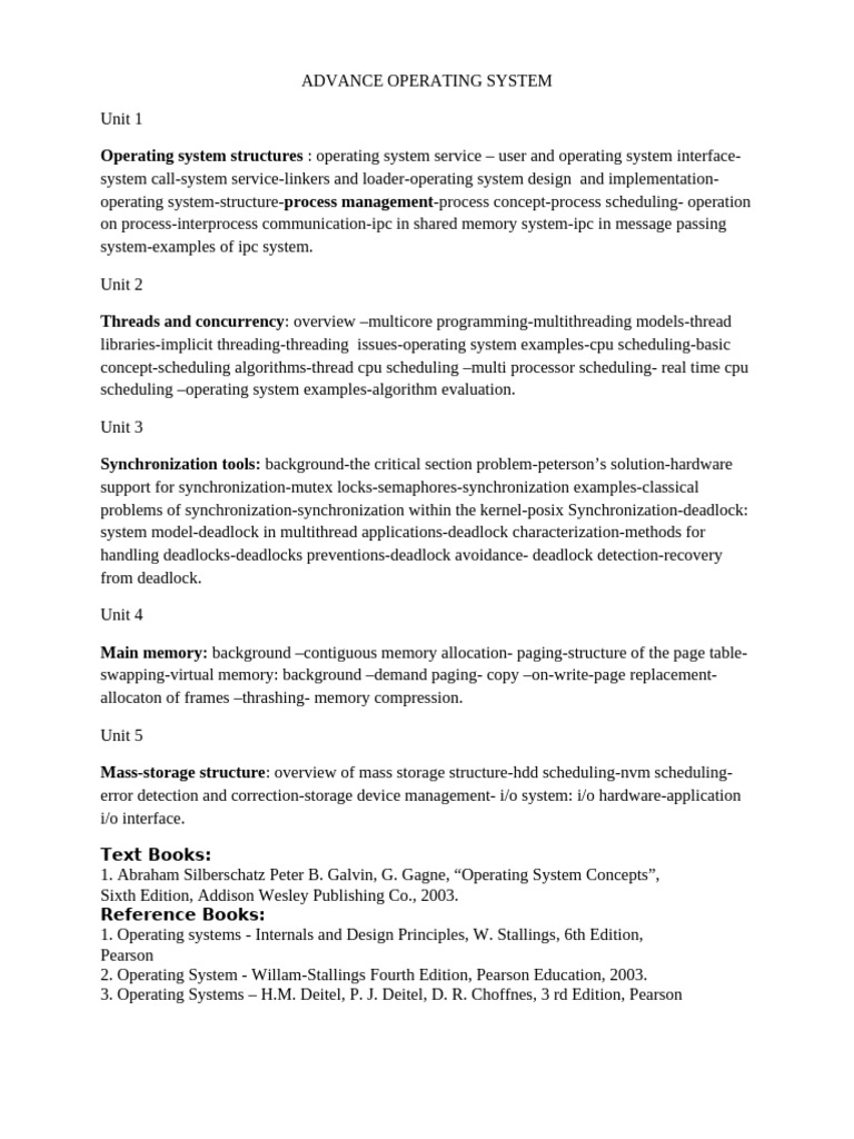 Advance Operating System | PDF