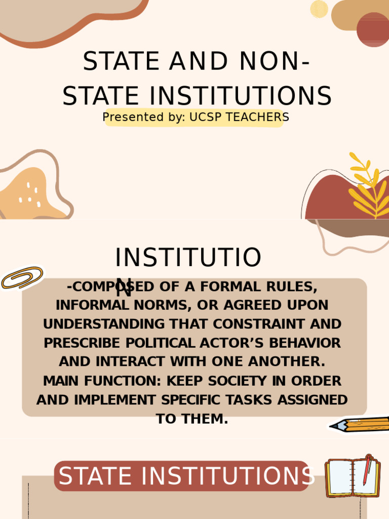 State and Nonstate (Ucsp) | PDF