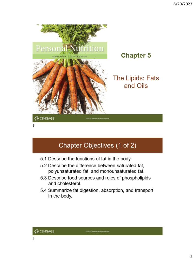 Chapter 5 The Lipids - Fats and Oils | PDF