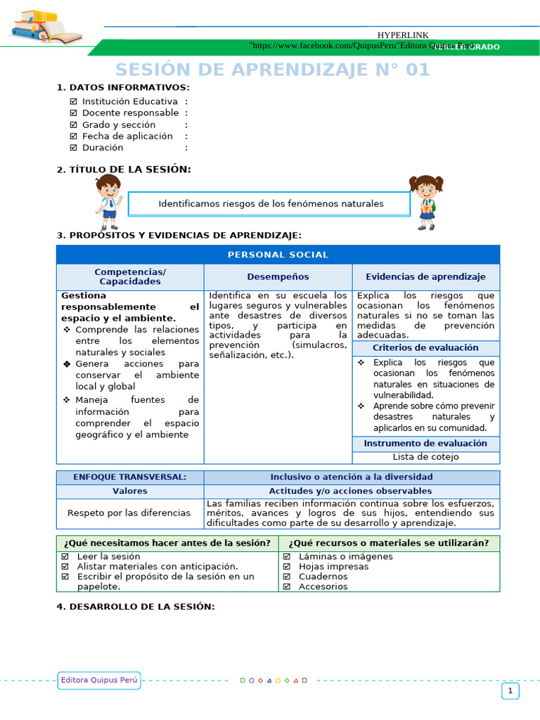 Sesiones de Aprendizaje - EDA VIII Semana 1 - Editora Quipus Perú | PDF