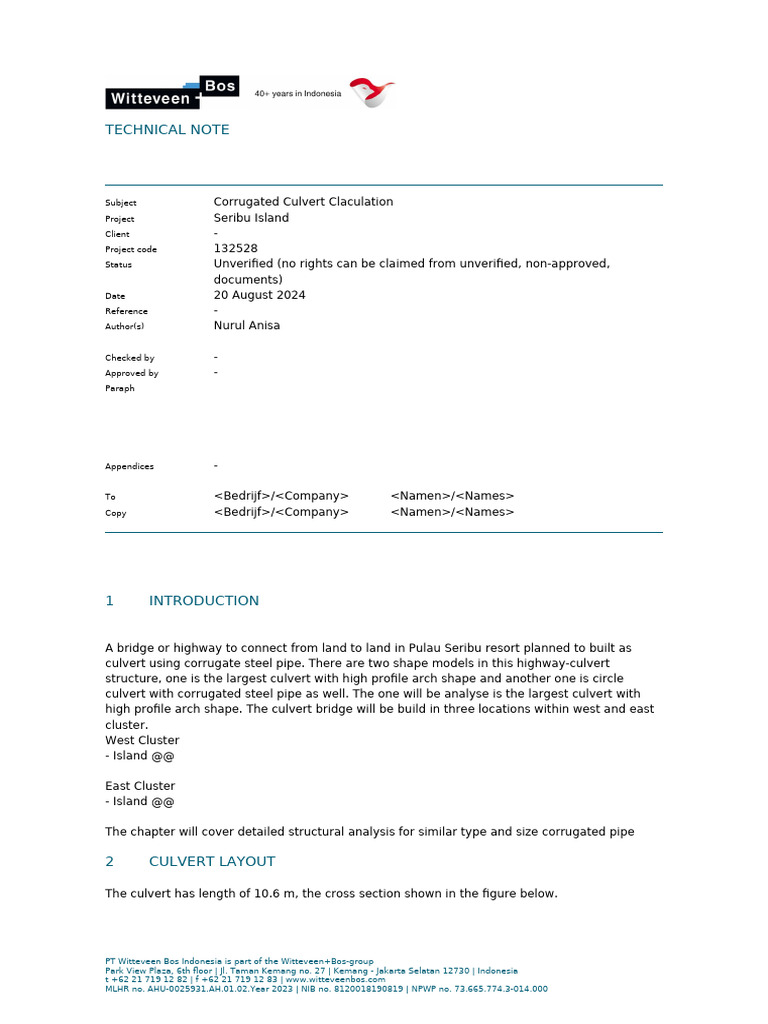Technical Note Culvert | PDF