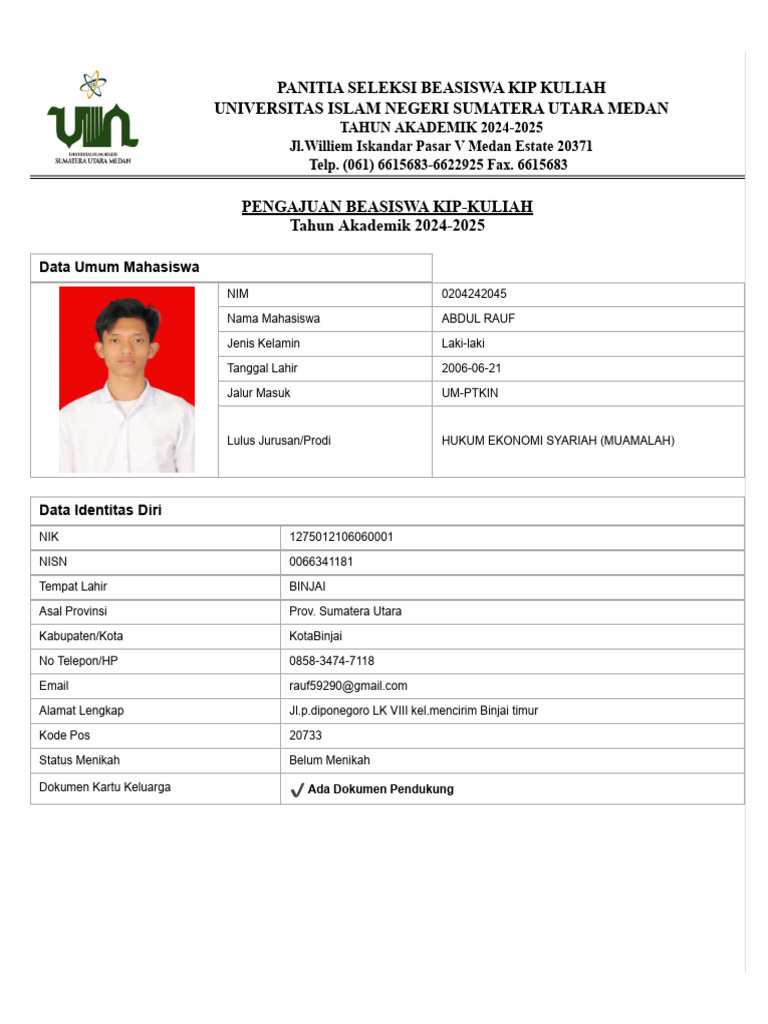 Kartu Kip 2024 | PDF