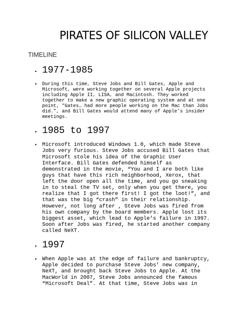 Pirates of Silicon Valley | PDF