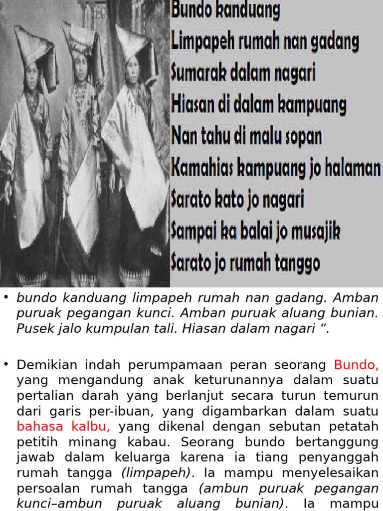 Bundo Kanduang | PDF