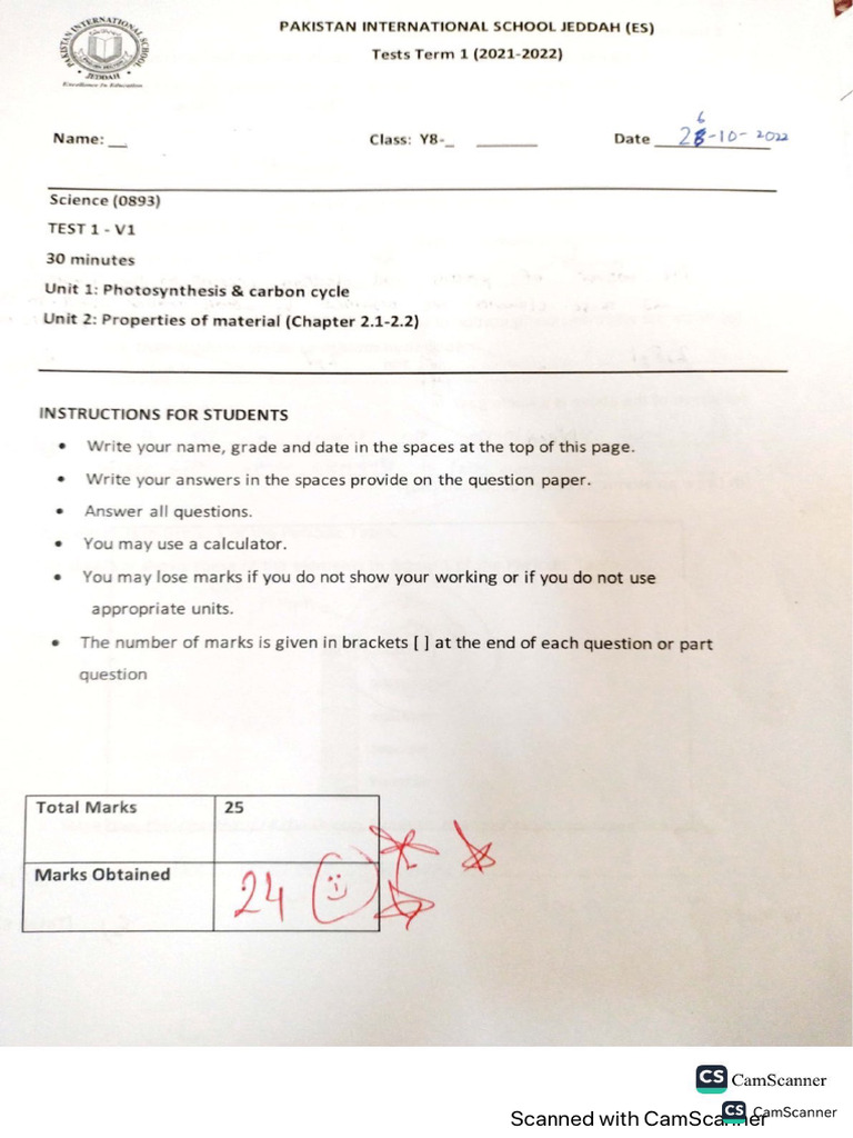 Test 1 Variants All Subjects | PDF