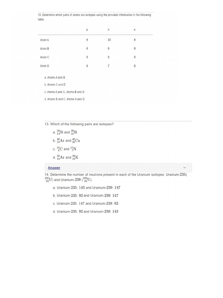 Mass Number And Atomic Numbers Pdf