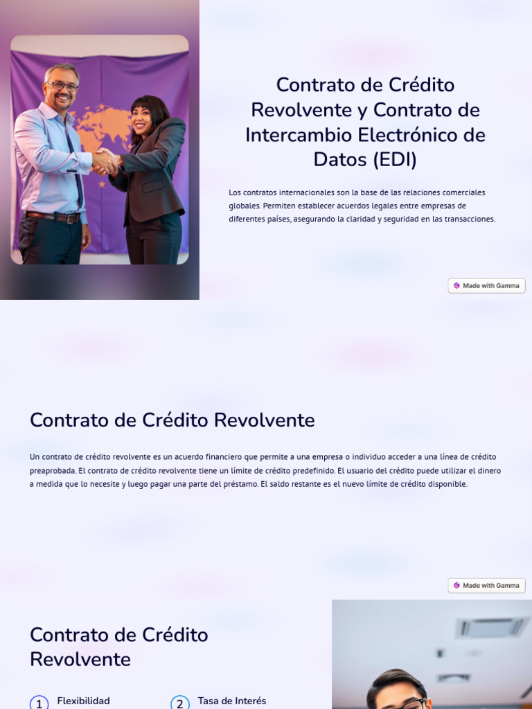 Contrato de Credito Revolvente y Contrato de Intercambio Electronico de ...