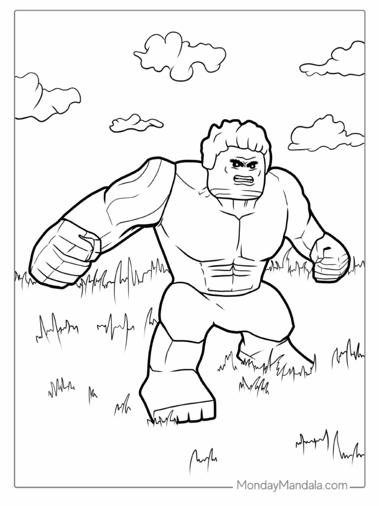 Lego Hulk Coloring For Kids | PDF