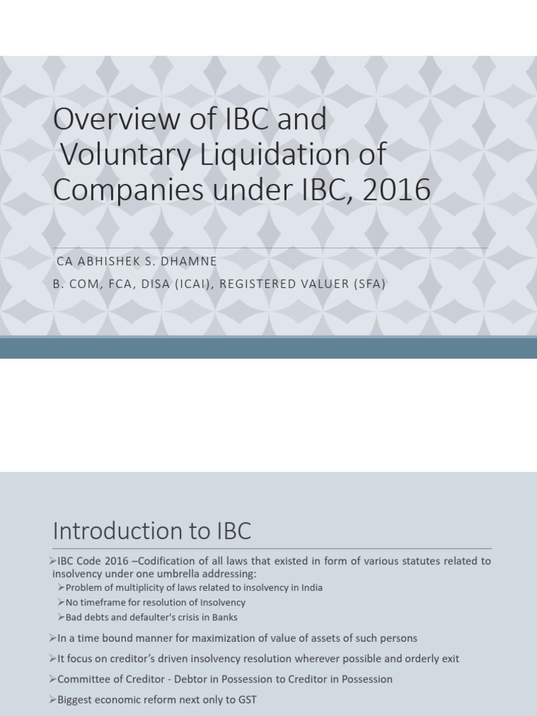 Overview of IBC | PDF