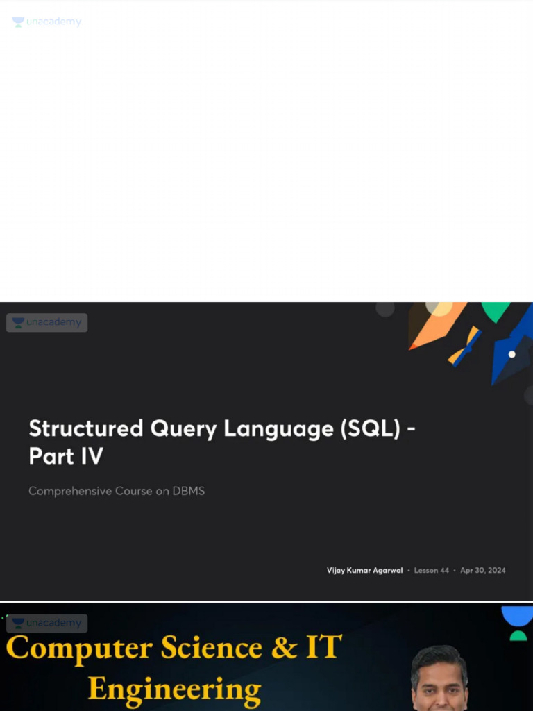 Structured Query Language SQL Part IV With Anno | PDF