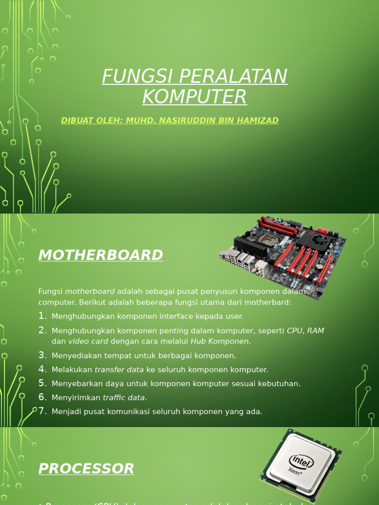 Fungsi Peralatan Komputer | PDF