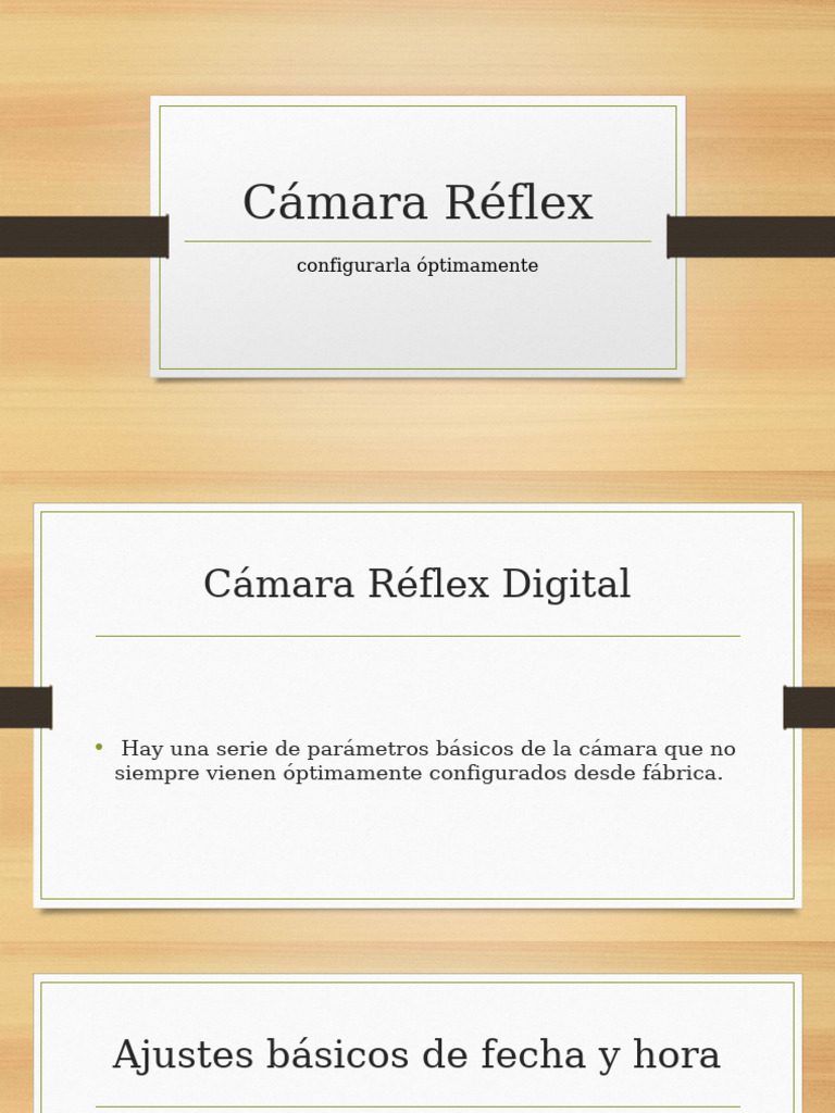 3cámara Réflex | PDF | Cámara | Exposición (fotografía)