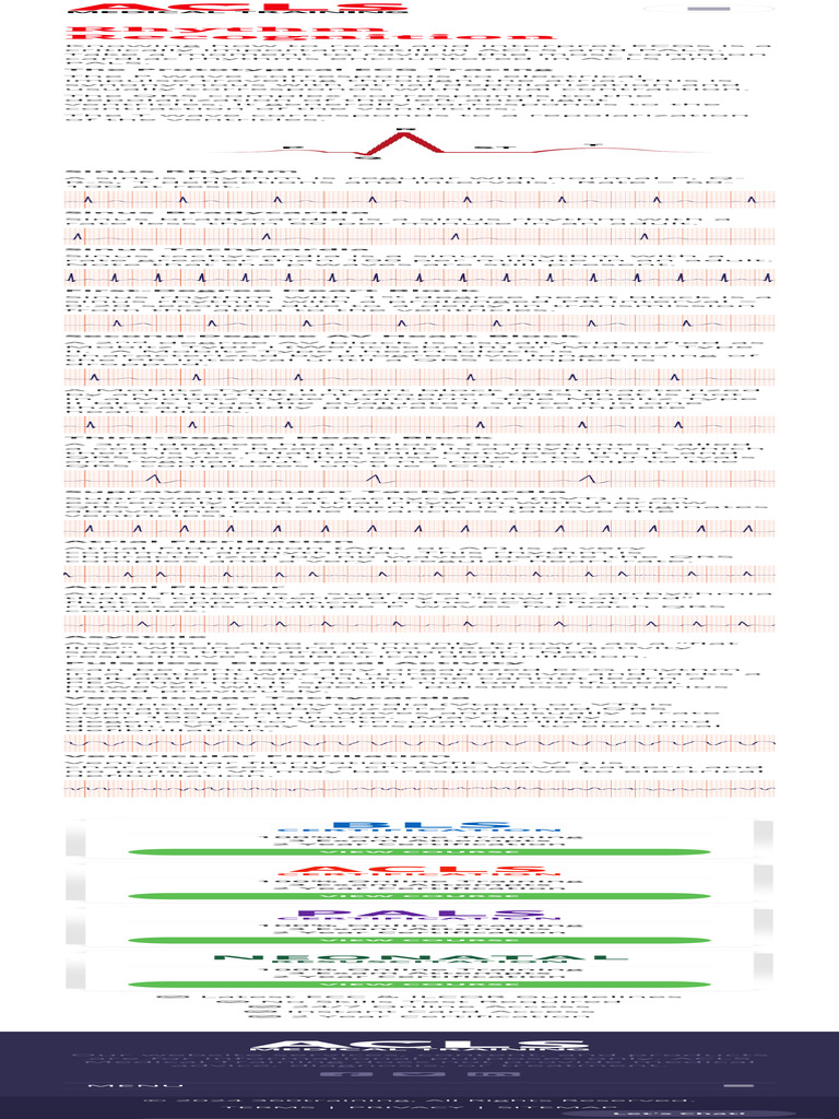 Rhythm Recognition - ACLS Medical Training | PDF
