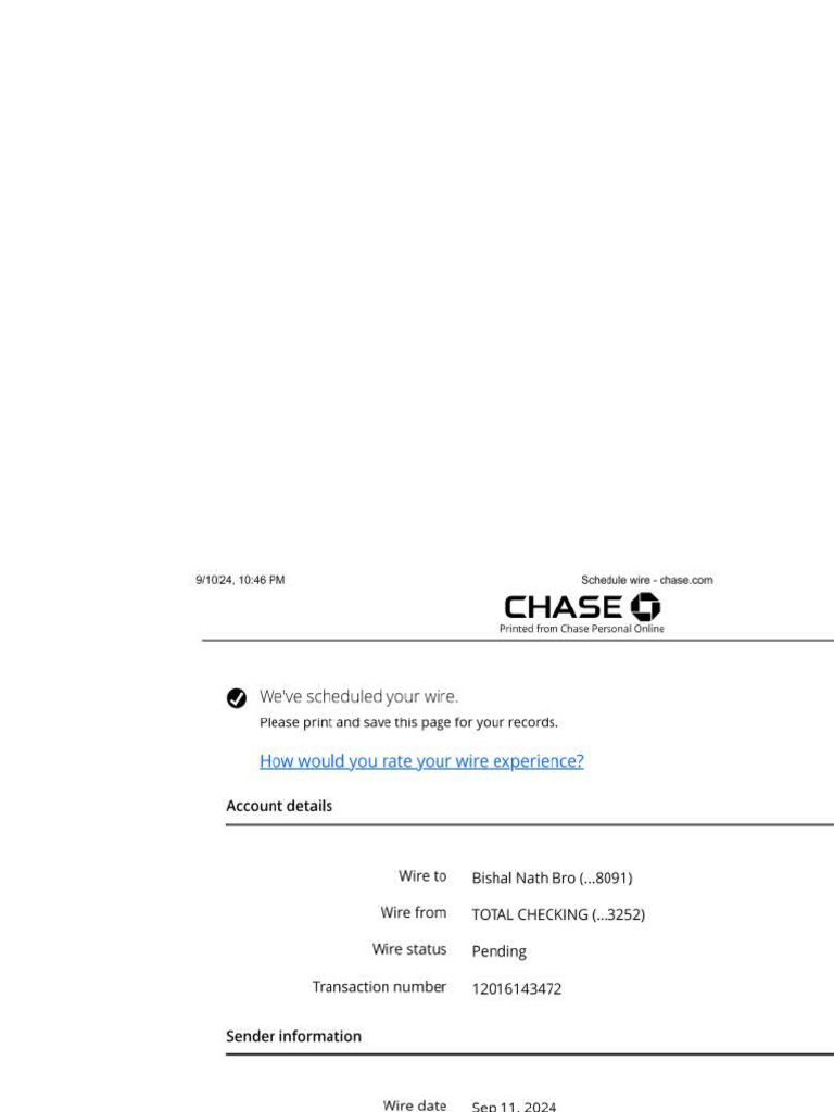 Wire Transfer Receipt Janak 4 | PDF