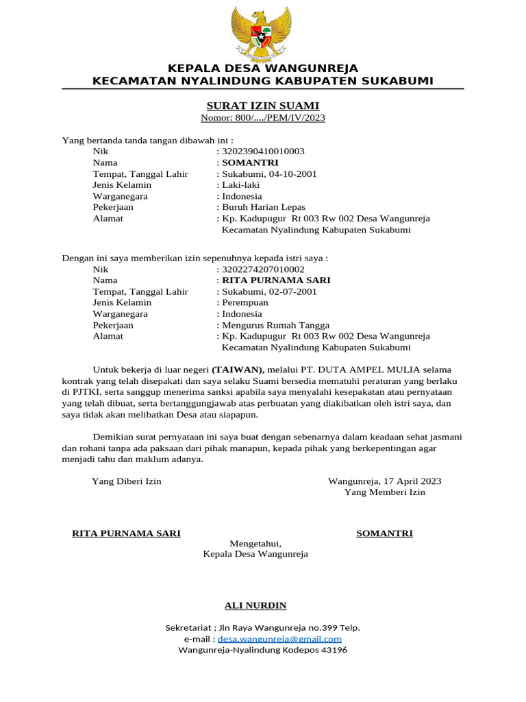 Surat Izin Suami Pdf