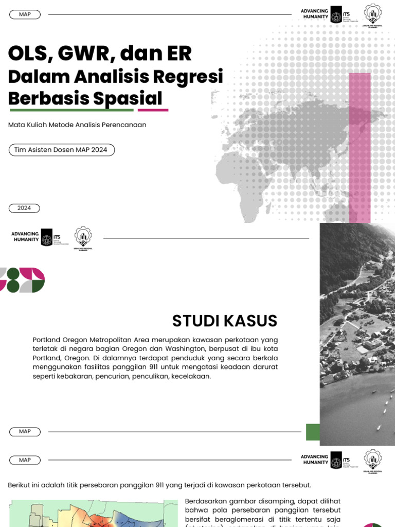 Exploratory Regression, OLS, GWR Dalam Analisis Regresi Berbasis Spasial | PDF