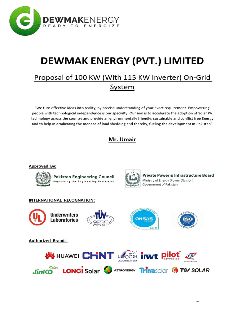 Mr. Umair 100 KW - Docx Standard | PDF
