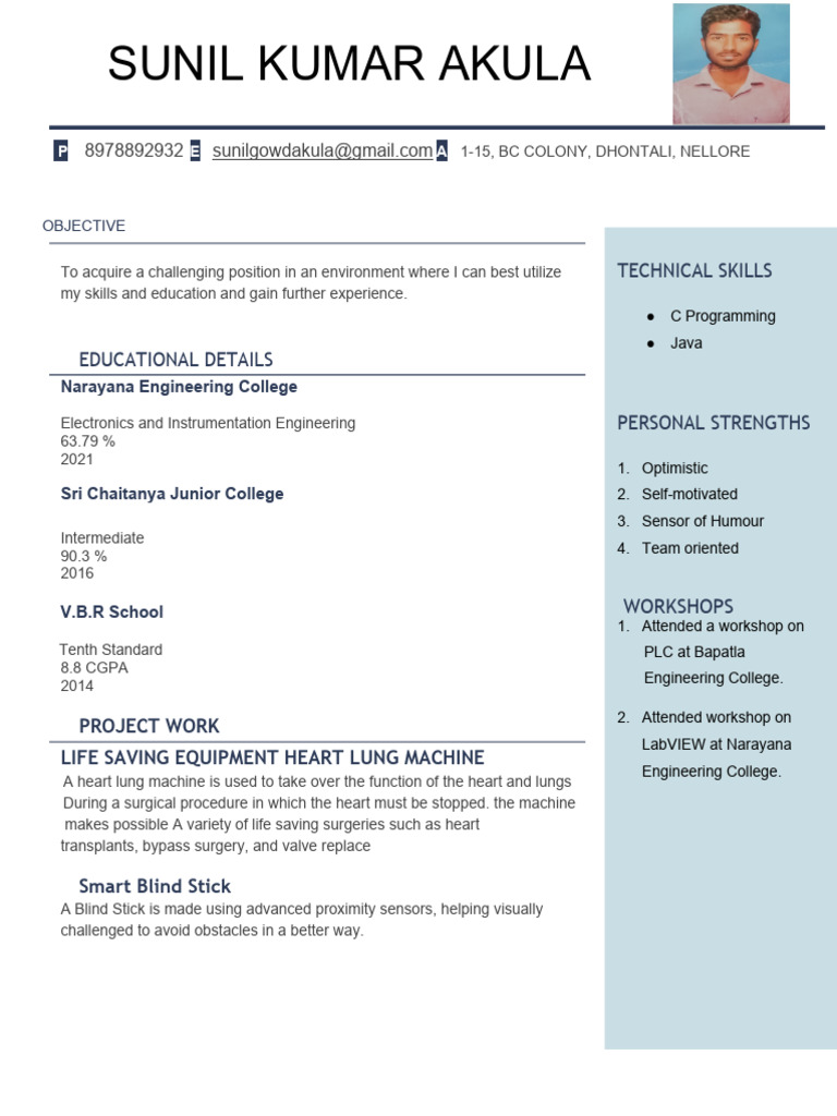 Sunil Kumar Akula-Profile | PDF