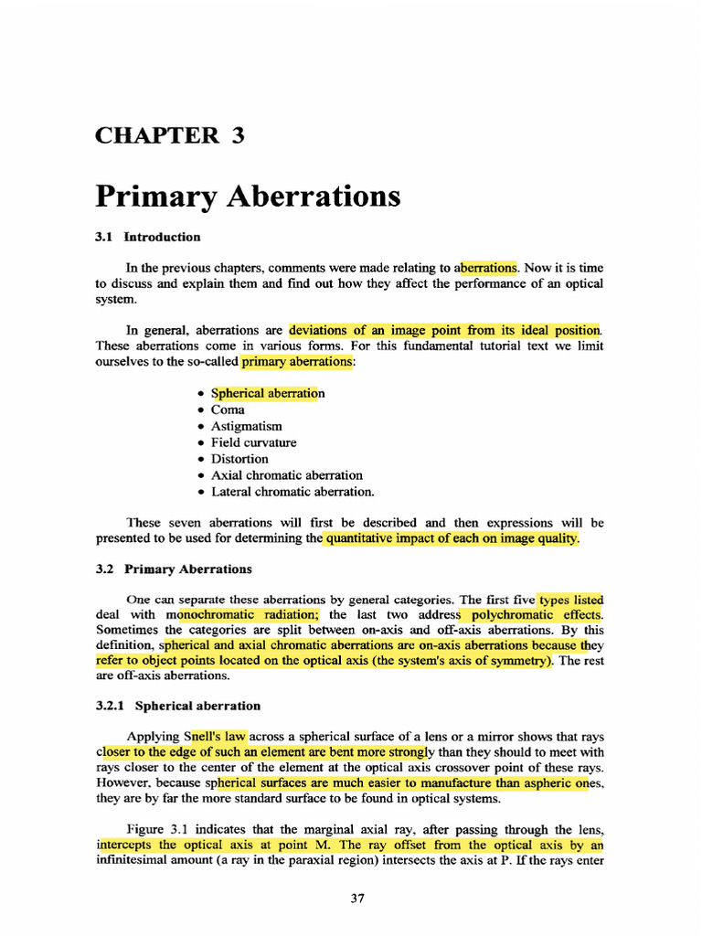 TT48 - ch3 Primary Aberrations | PDF