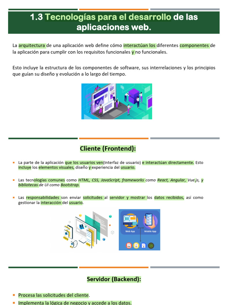 1.3 Tecnologías para El Desarrollo de Las Aplicaciones Web | PDF