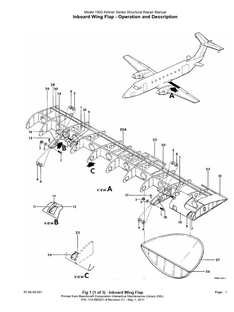 Inboard Wing Flap - Operation and Description | PDF | Technology ...
